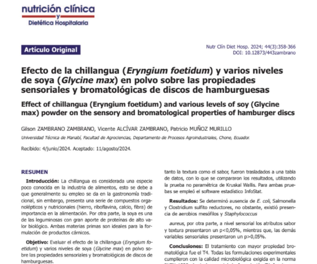 Efecto de la chillangua (Eryngium foetidum) y varios nivelesde soya ...